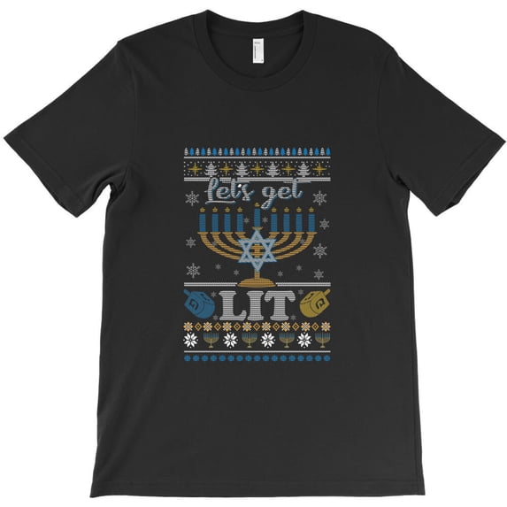Classic Hanukkah Themed Jewish Holiday Celebration Graphic Design Art ...