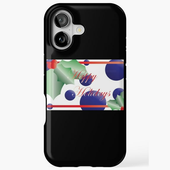 Classic Happy Holidays Festive Cheer Design iPhone 17 16 15 14 13 12 11 ...