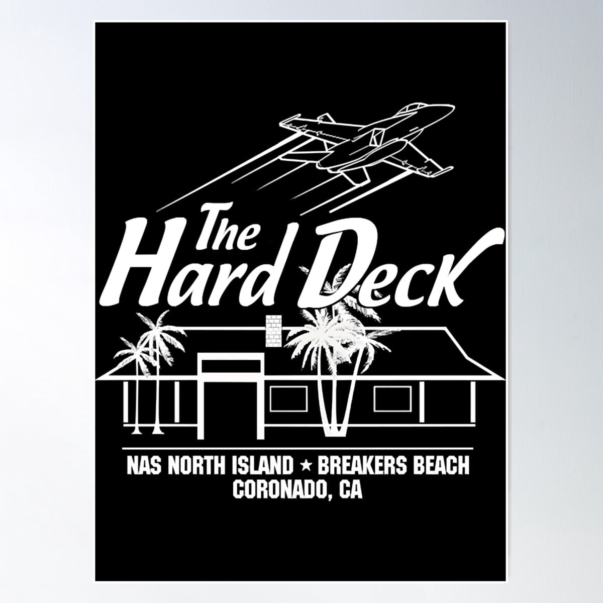Classic Hard Deck Bar Poster Wall Art, Modern Wall Decor For Living ...