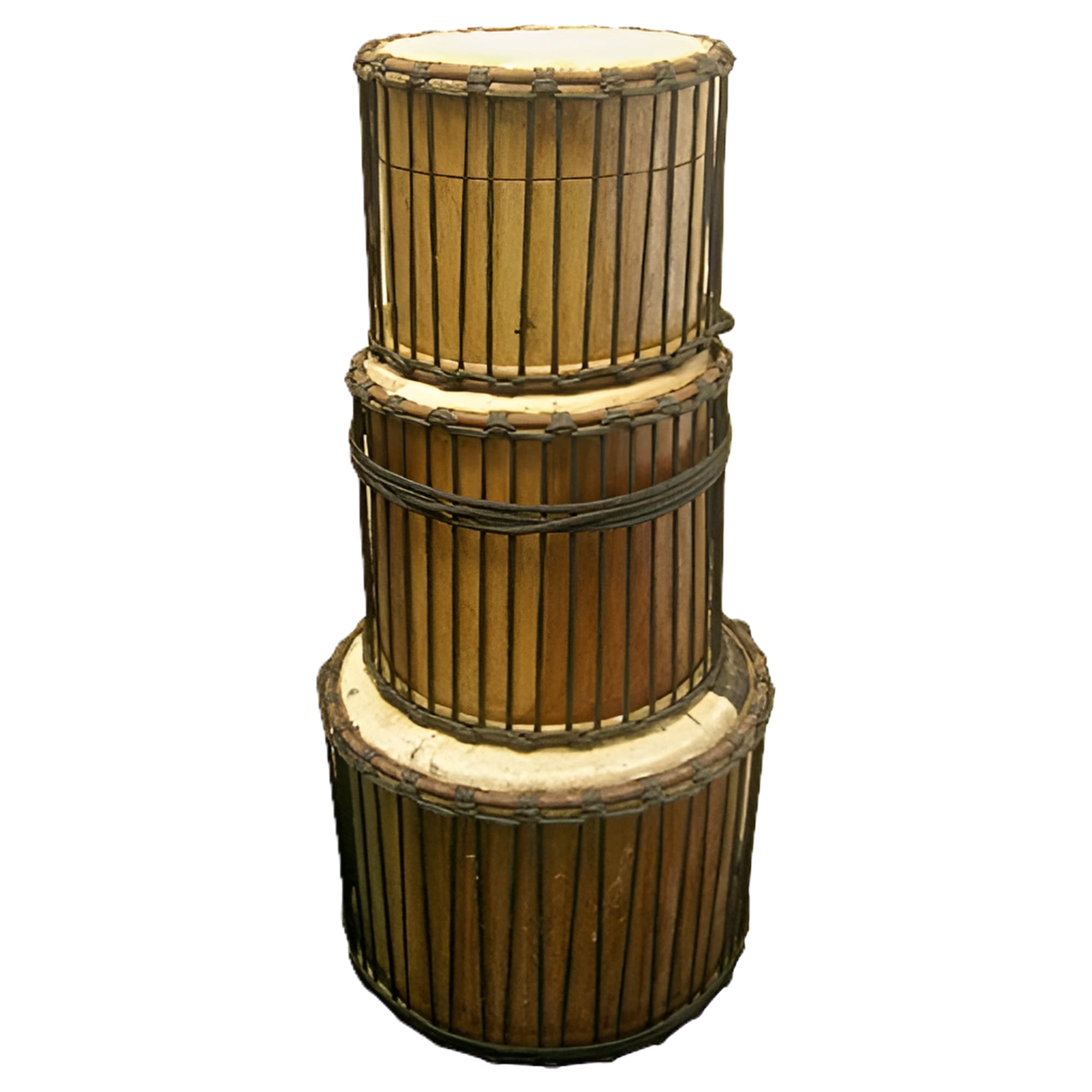 Classic Heartwood Travel Dunun Set - 3 Drums with Sticks - Solid Wood ...