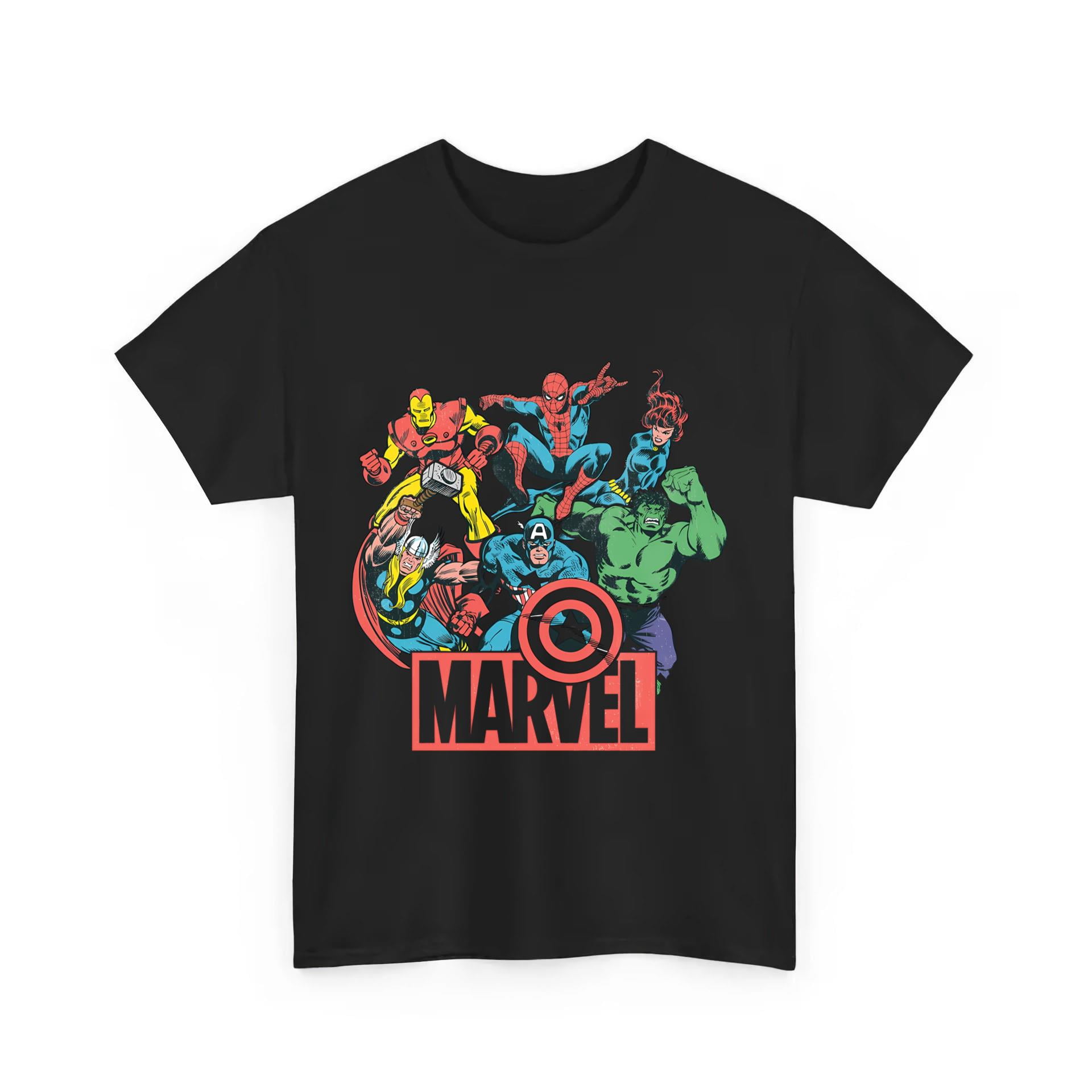 Classic Hero Collage Graphic Shirt, Retro Superhero Tee - Walmart.com