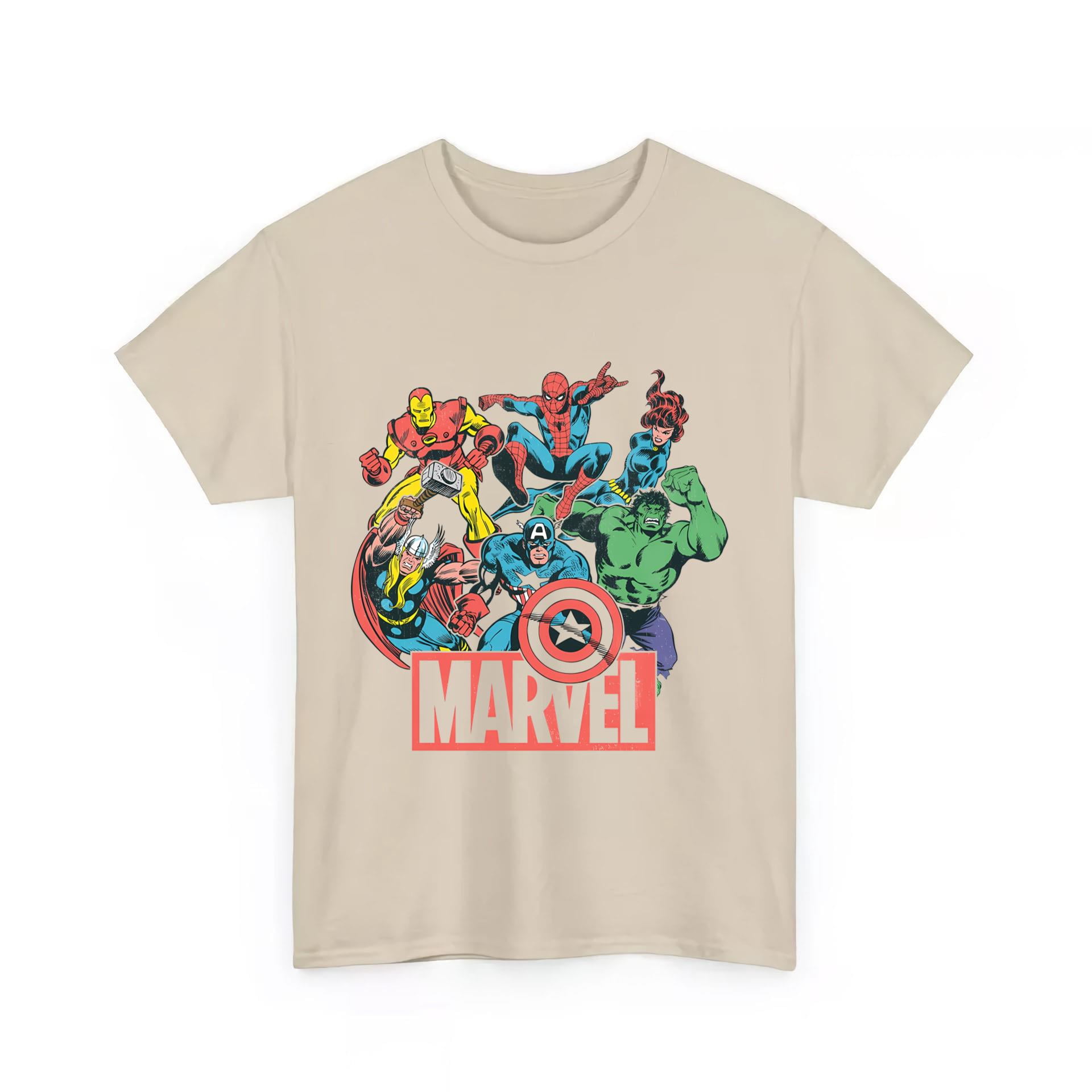 Classic Hero Collage Graphic Shirt, Retro Superhero Tee - Walmart.com