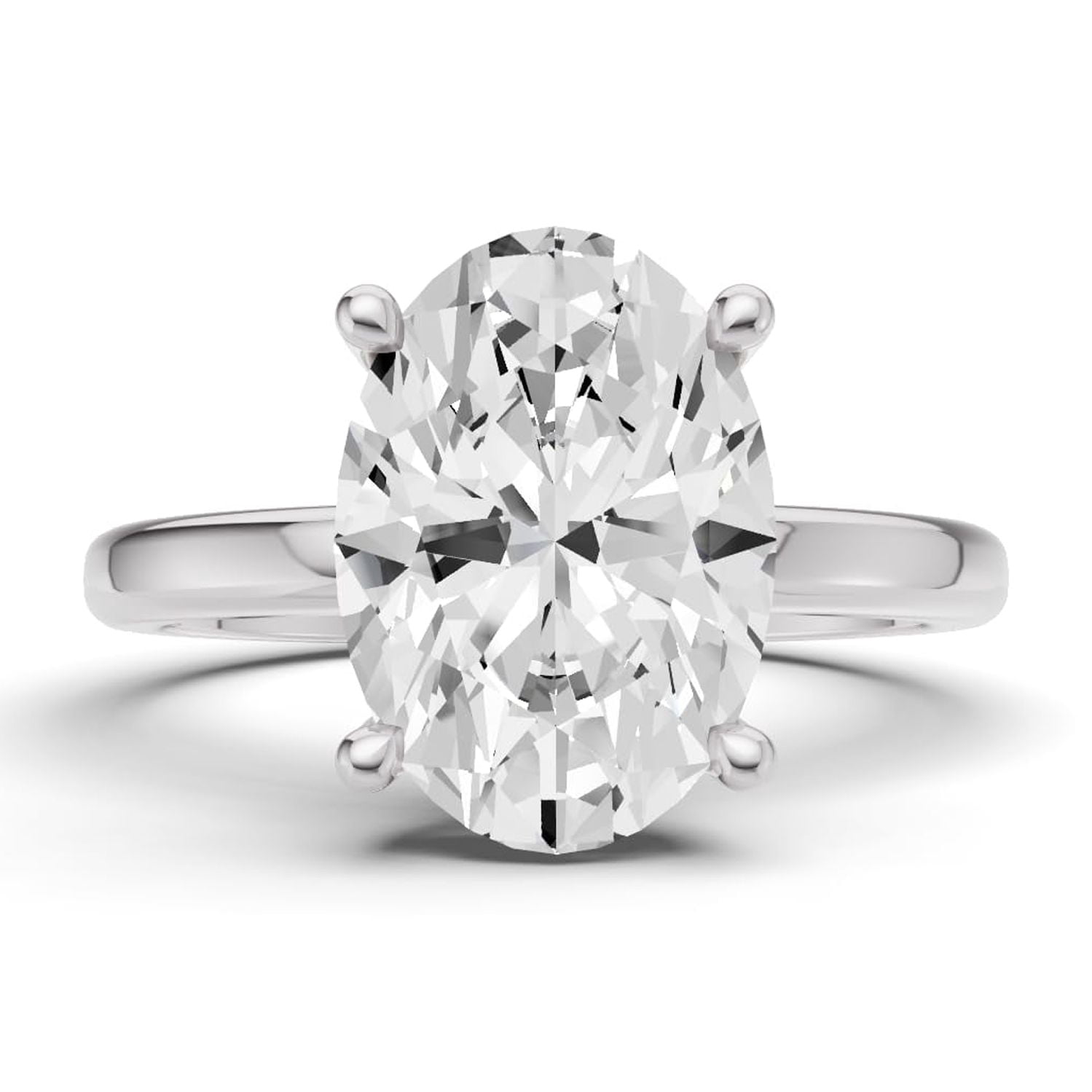Classic Hidden Halo Lab Grown Diamond Engagement Ring in 14K White Gold ...