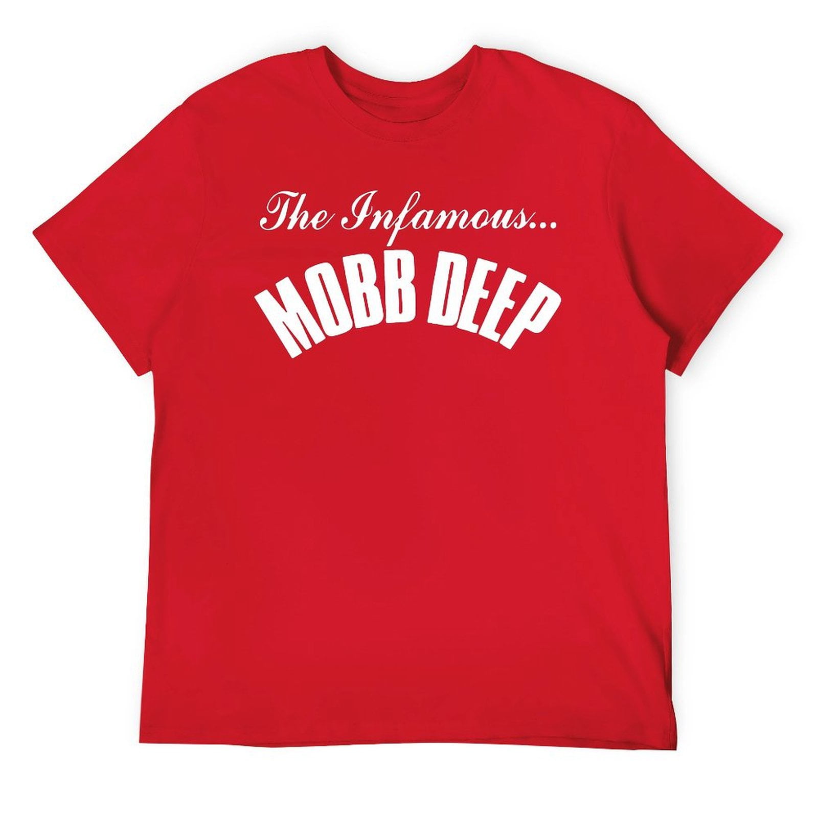 Classic Hip Hop T-Shirt for Men - The Infamous Cotton Crew Neck Tee Red ...