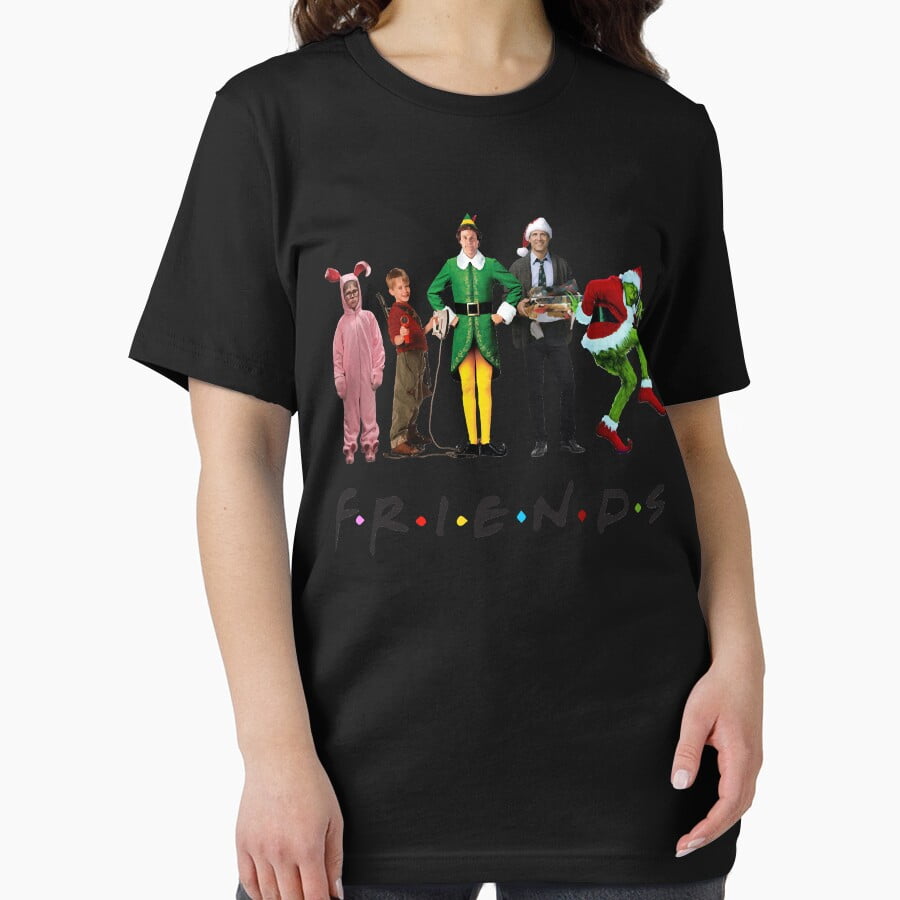 Classic Holiday Movie Friends Inspired Festive Character Art Unisex T ...