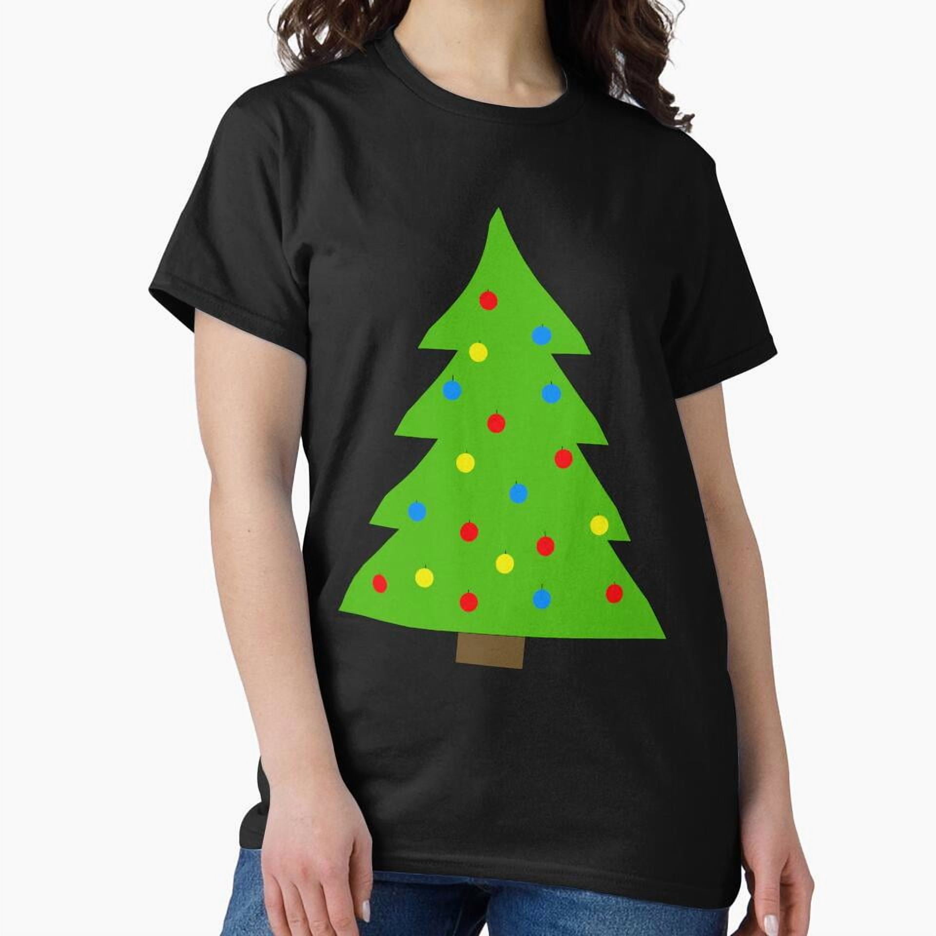 Classic Holiday Pine Tree, Traditional Festive Art Unisex T-Shirt, up ...