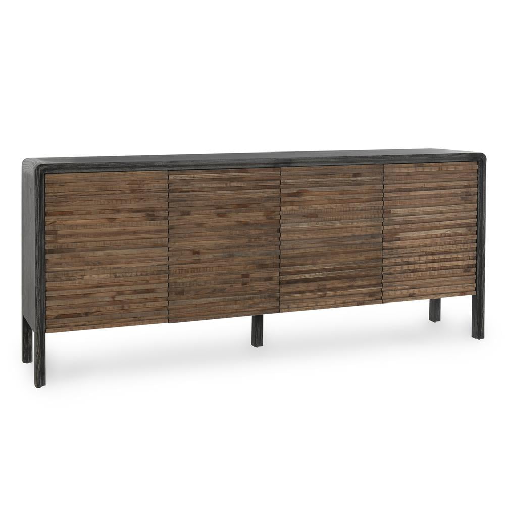 Classic Home Elodie 4Dr Sideboard Black/Natural - Walmart.com