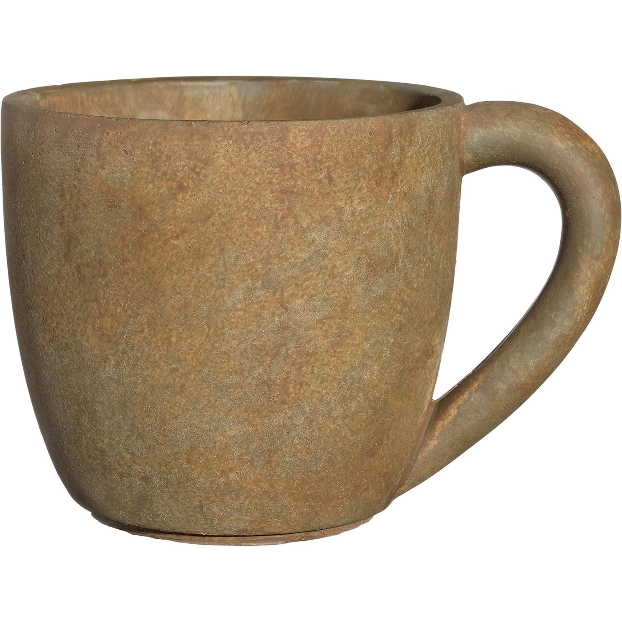 Classic Home and Garden Unique Rust Cement Indoor Outdoor 7" Coffee Mug ...