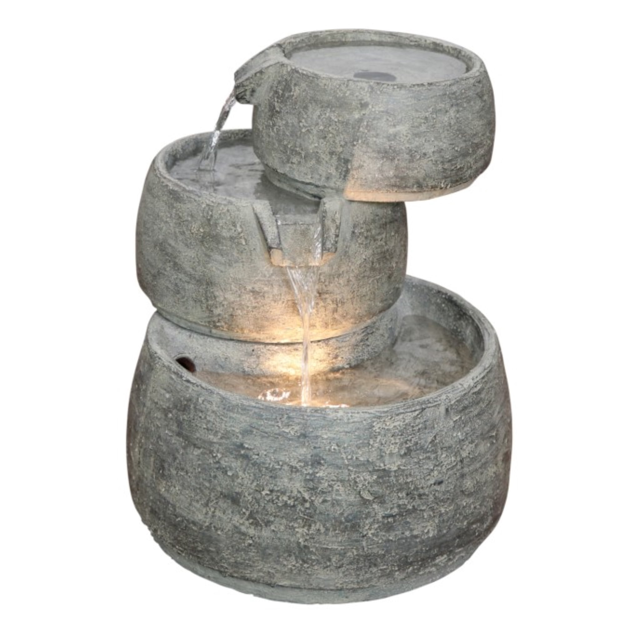 Classic Home and Garden Indoor/Outdoor Lightweight Polyresin 3-Tier ...
