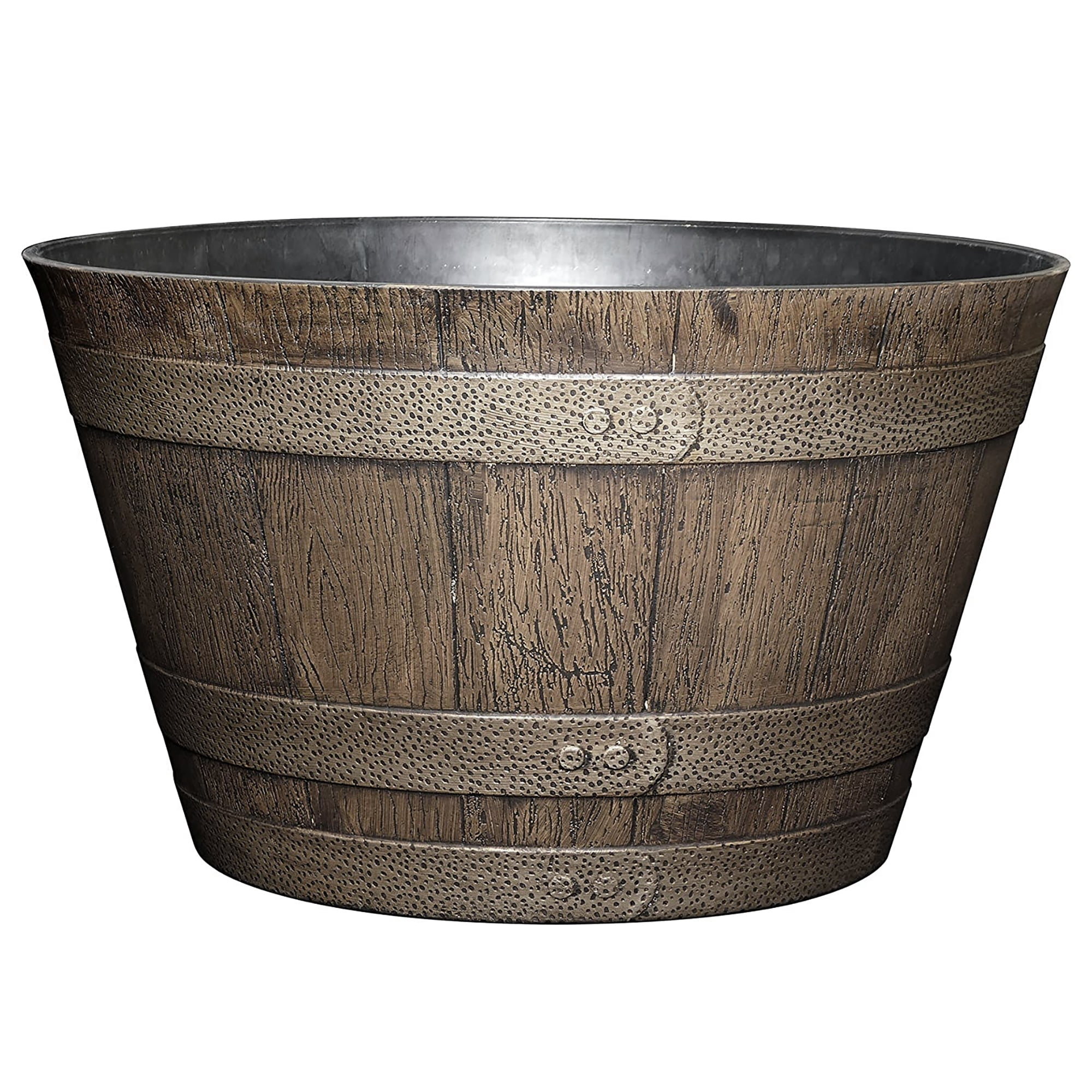 Resin Whiskey Barrel Planter