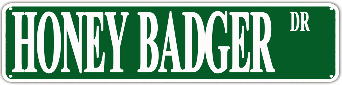 Classic Honey Badger Blvd Dr Street Sign,Metal Road Sign For Indoor ...