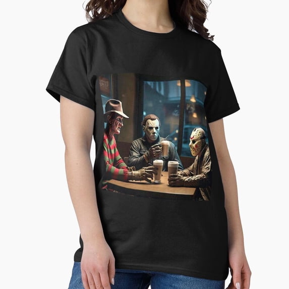 Classic Horror Cinema Ghost Face Fan Art Graphic Top T-Shirt - Walmart.com