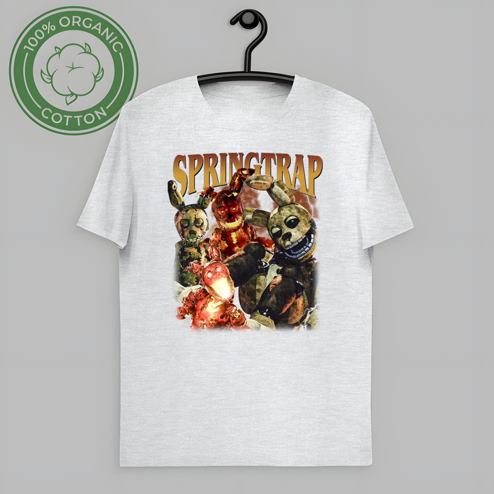 Classic Horror Game Springtrap Five Nights Graphic Shirt Size S-3XL ...