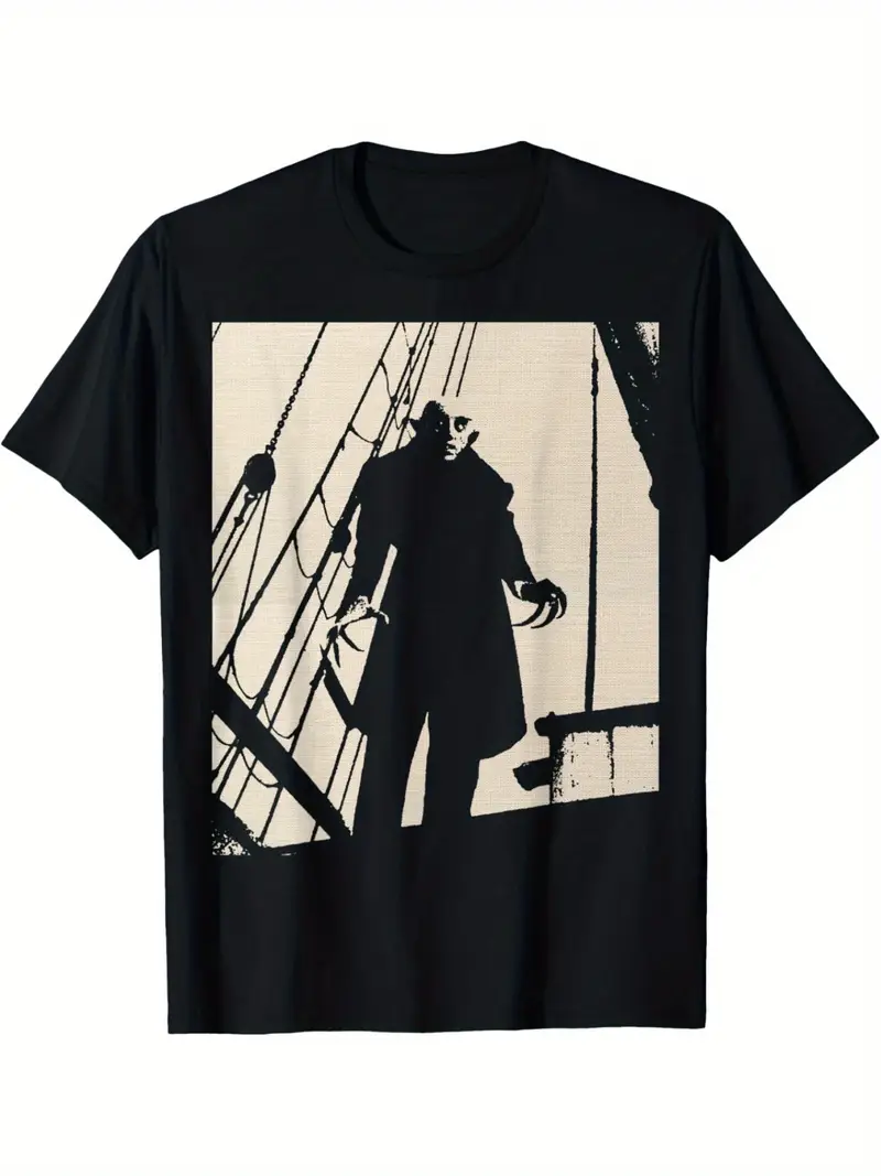 Classic Horror Movie Monster Vintage Vampire Men's Crew Neck T-Shirt by ...