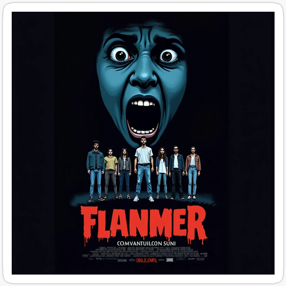 Classic Horror Movie Scream Poster Sticker Phone Decal Water Bottle ...