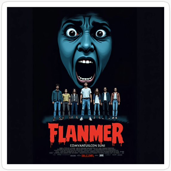 Classic Horror Movie Scream Poster Sticker Phone Decal Water Bottle ...