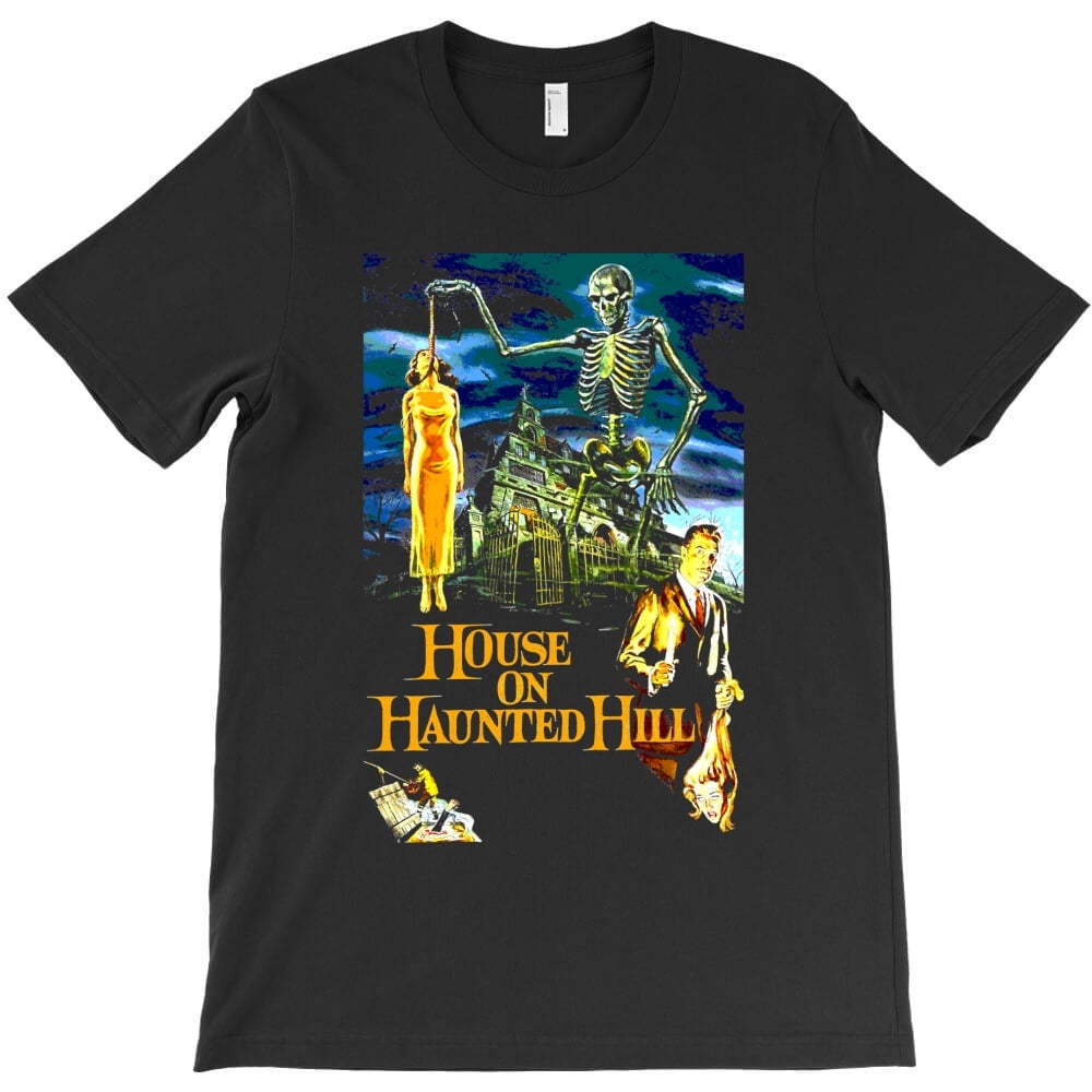 Classic Horror Movie on a Haunted Hill, Funny Vintage Film Graphic ...