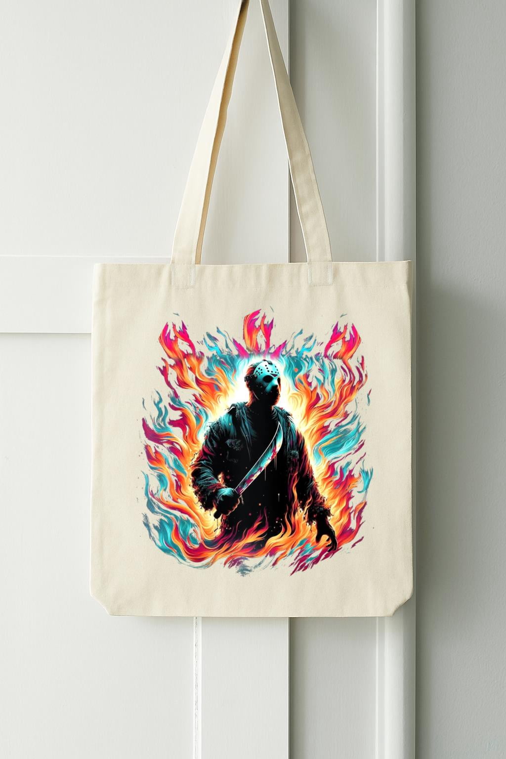 Classic Horror Slasher-Inspired Graphic Bag, Retro Halloween Movie ...