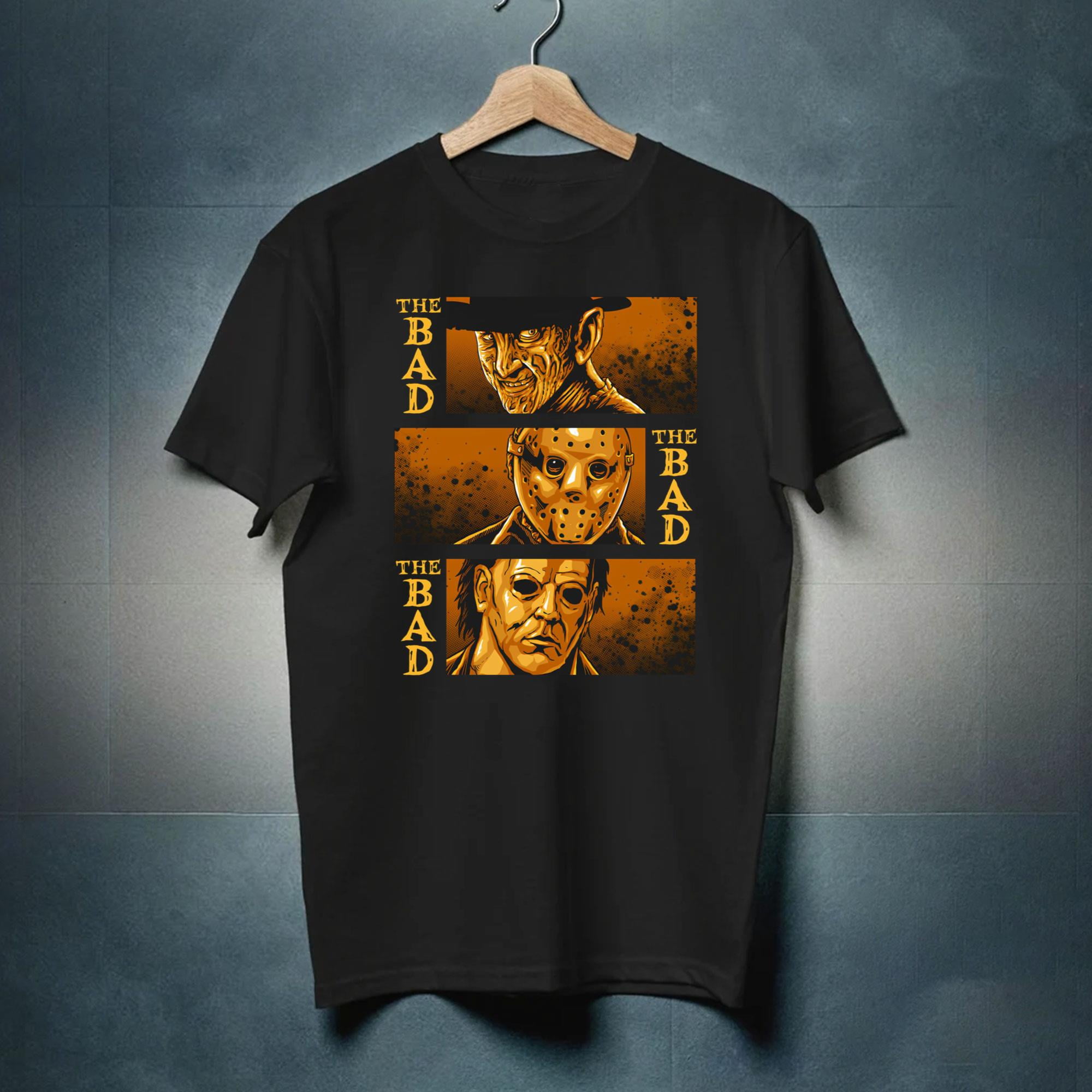 Classic Horror Trio Tribute Shirt, Halloween Slasher Graphic Tee ...