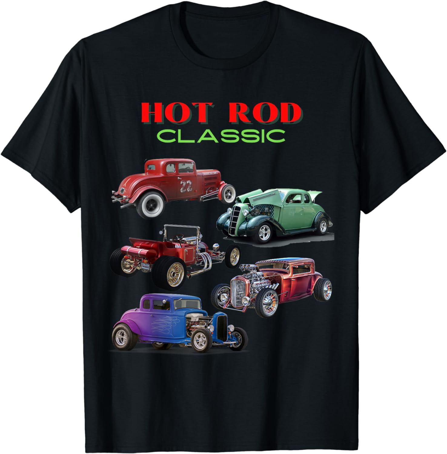 Classic Hot Rod Antique Car T-Shirt - Walmart.com