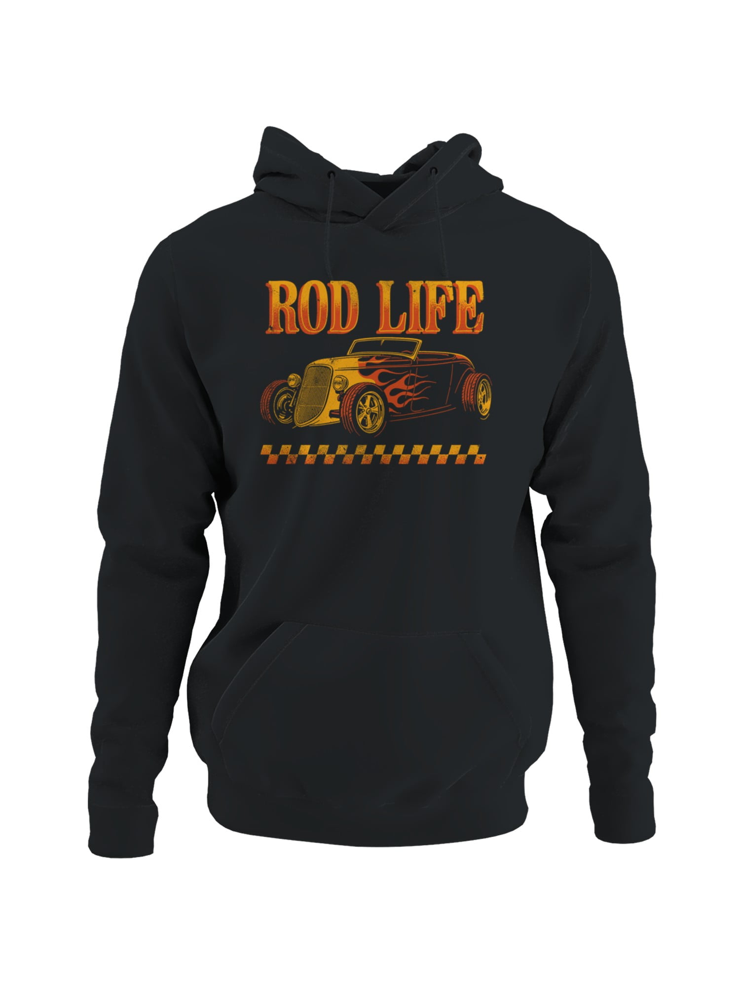 Classic Hot Rod Life Flames Men's Hoodie - Walmart.com