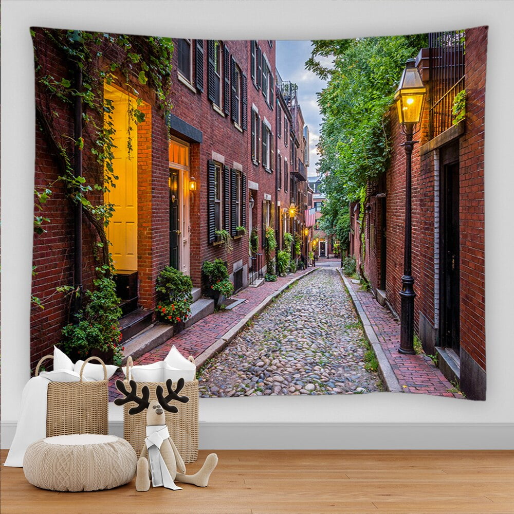 Classic House Street Tapestries Throw Bohemian Psychedelic European ...