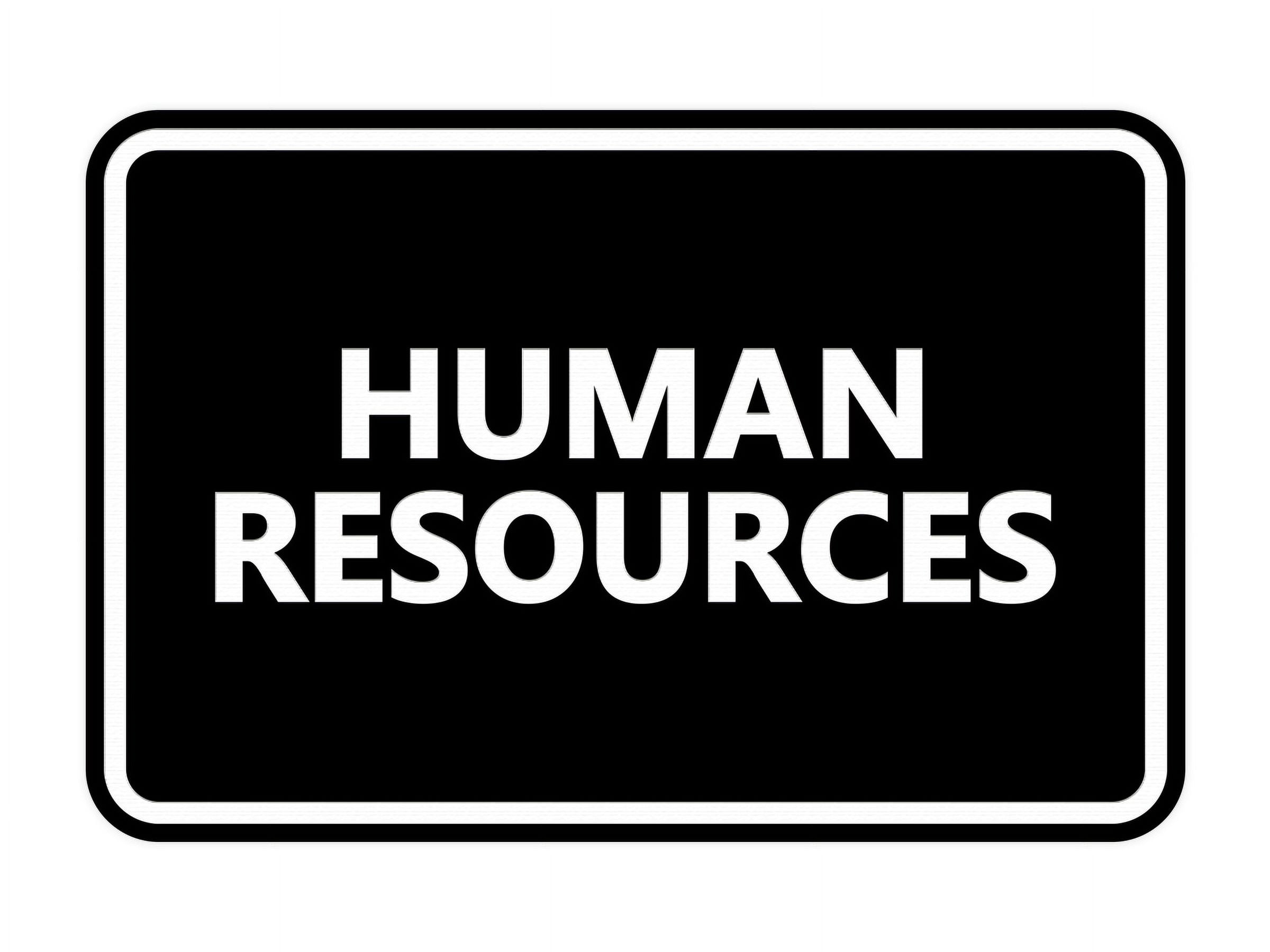 Classic Human Resources Sign (Black) - Large - Walmart.com
