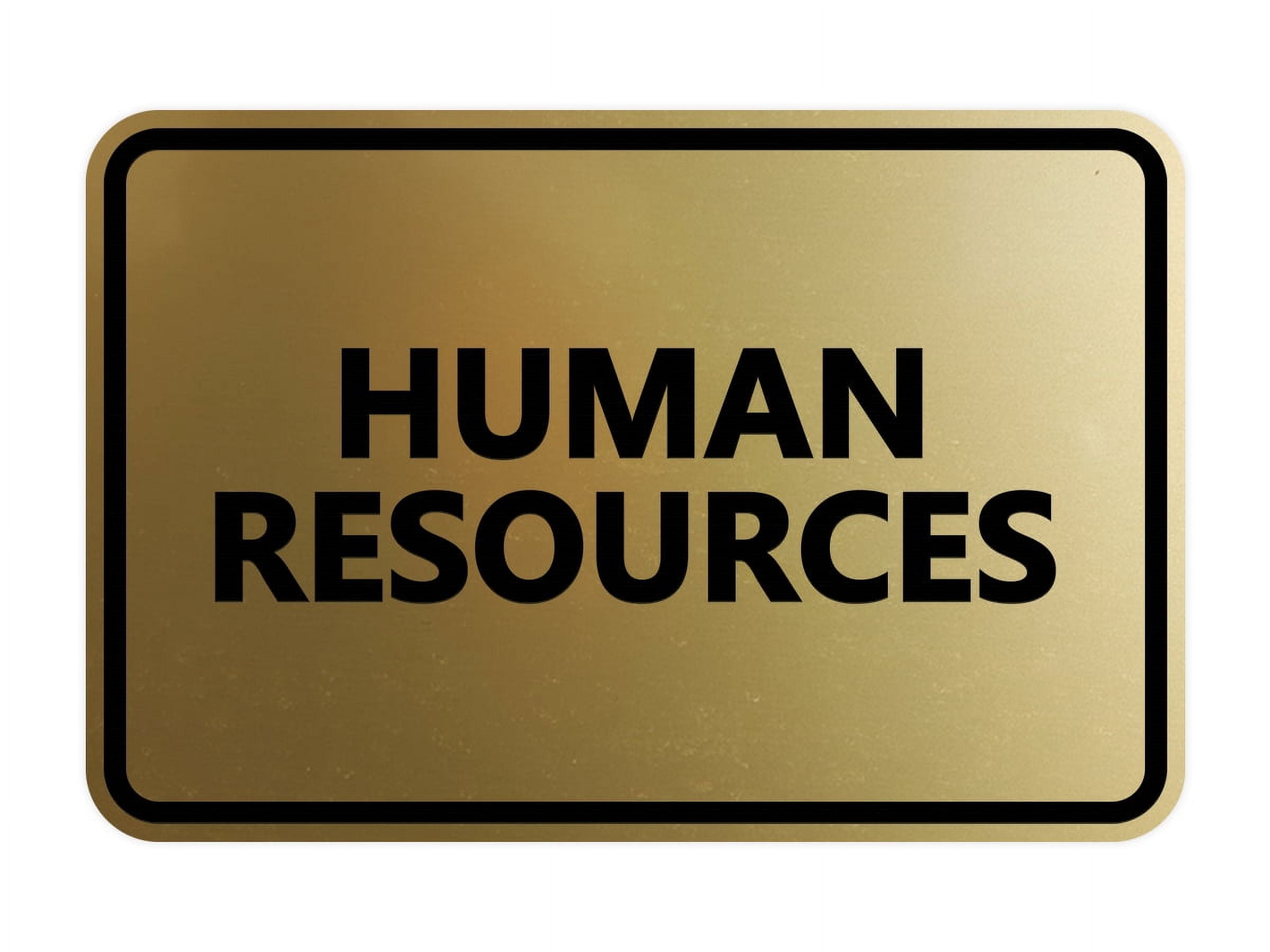Classic Human Resources Sign (Brushed Gold) - Large - Walmart.com