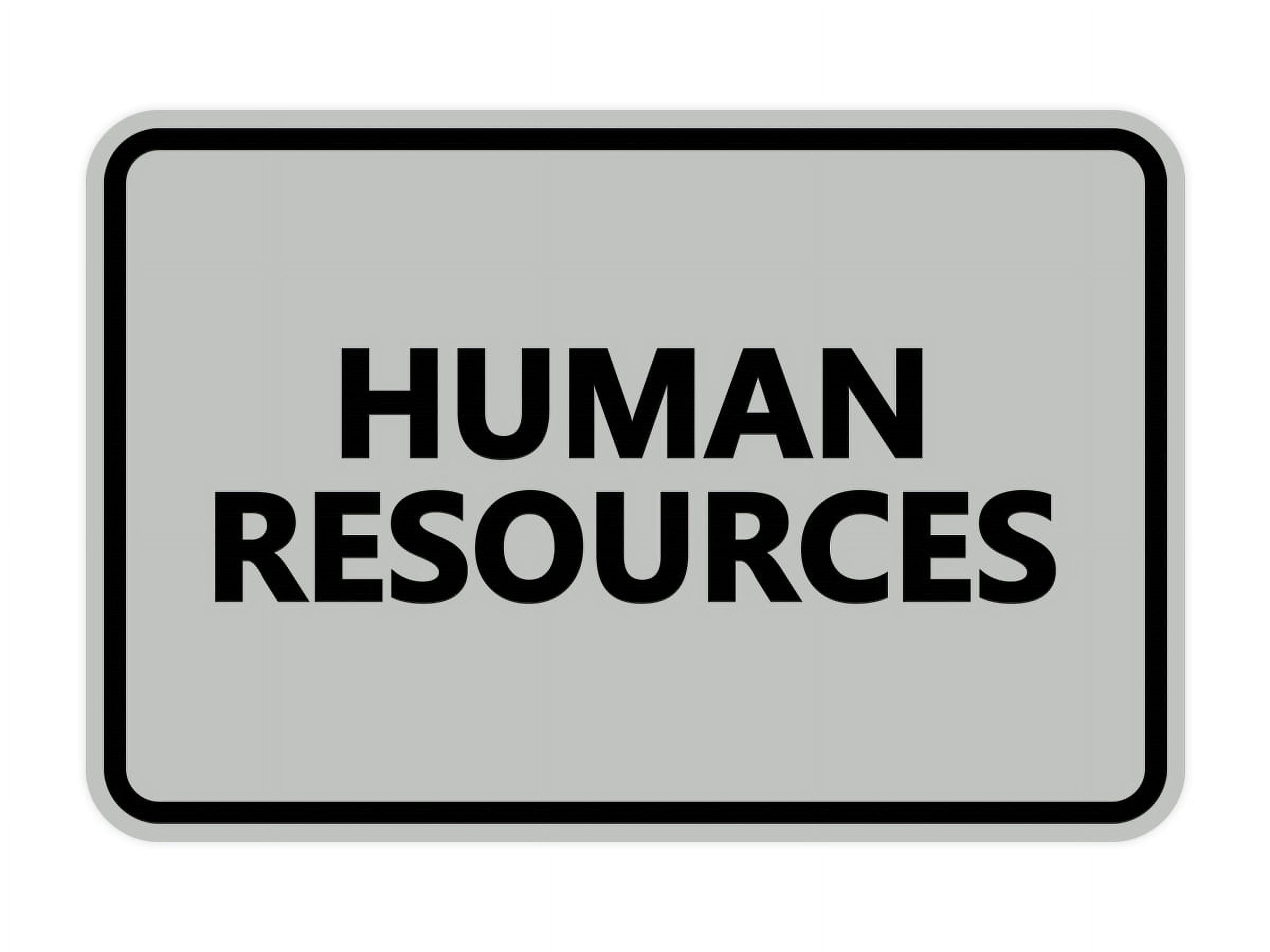 Classic Human Resources Sign (Lt Gray) - Small - Walmart.com