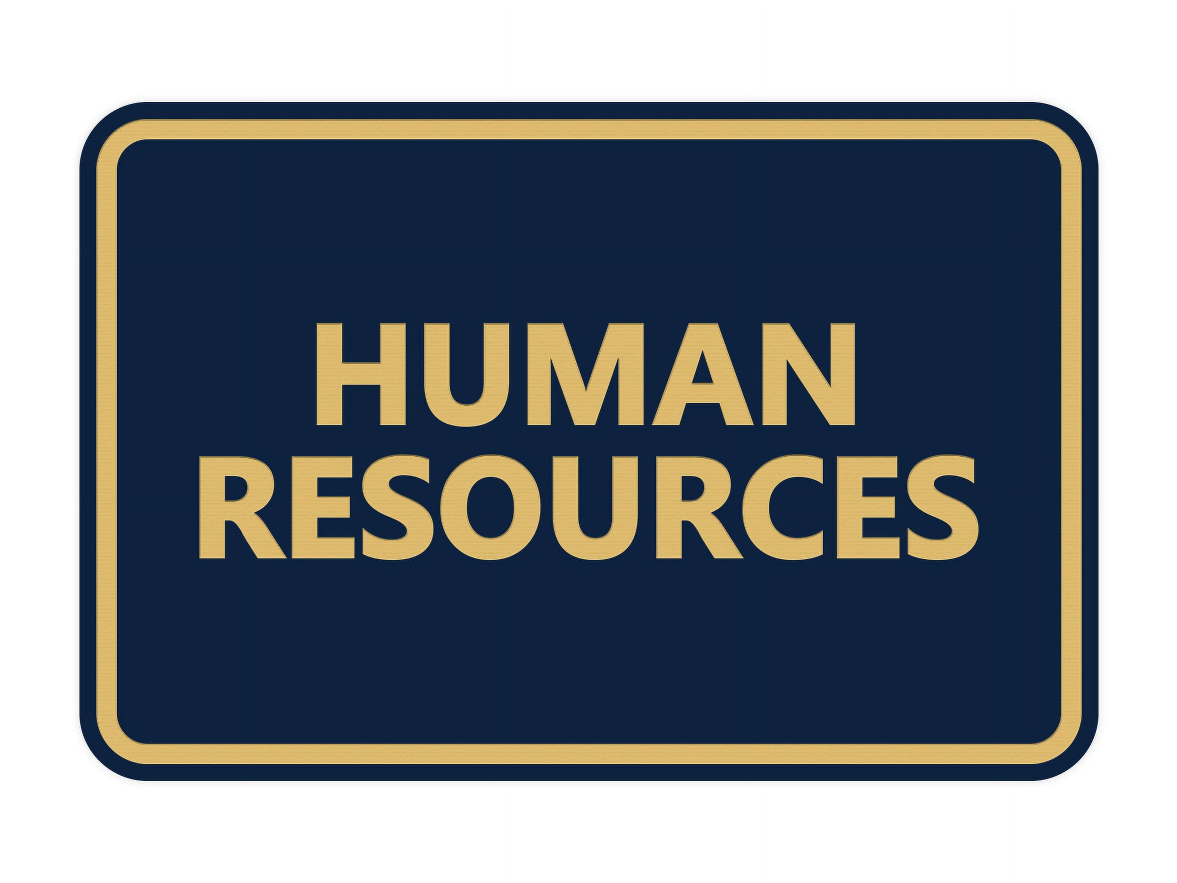 Classic Human Resources Sign (Navy Blue/Gold) - Large - Walmart.com