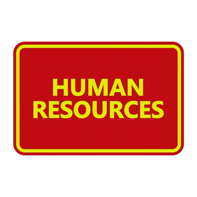 Classic Human Resources Sign (Red/Yellow) - Medium - Walmart.com