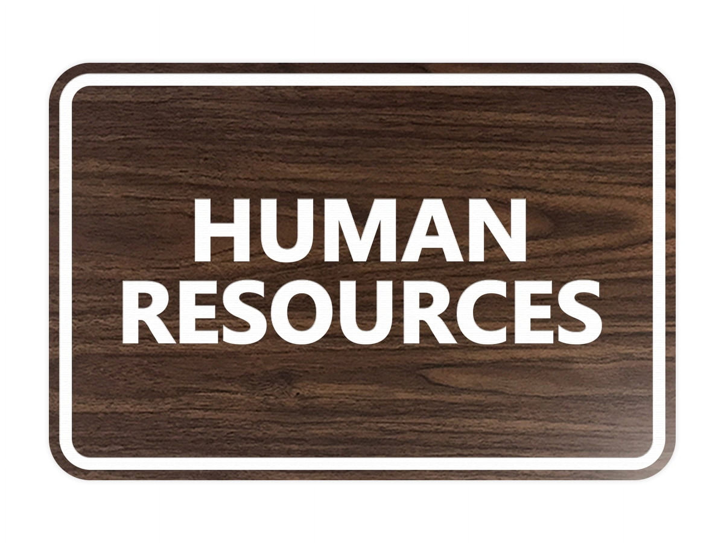 Classic Human Resources Sign (Walnut) - Medium - Walmart.com