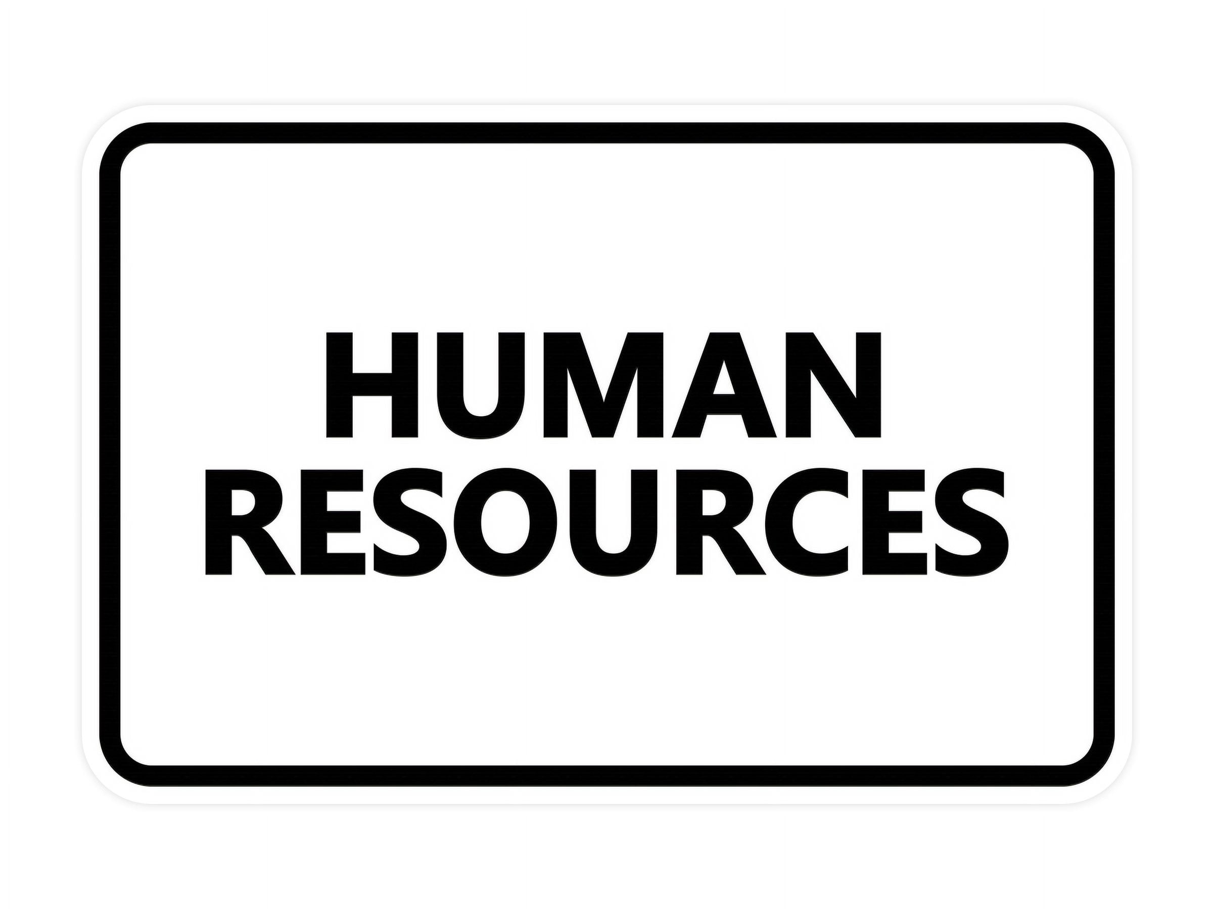Classic Human Resources Sign (White) - Large - Walmart.com