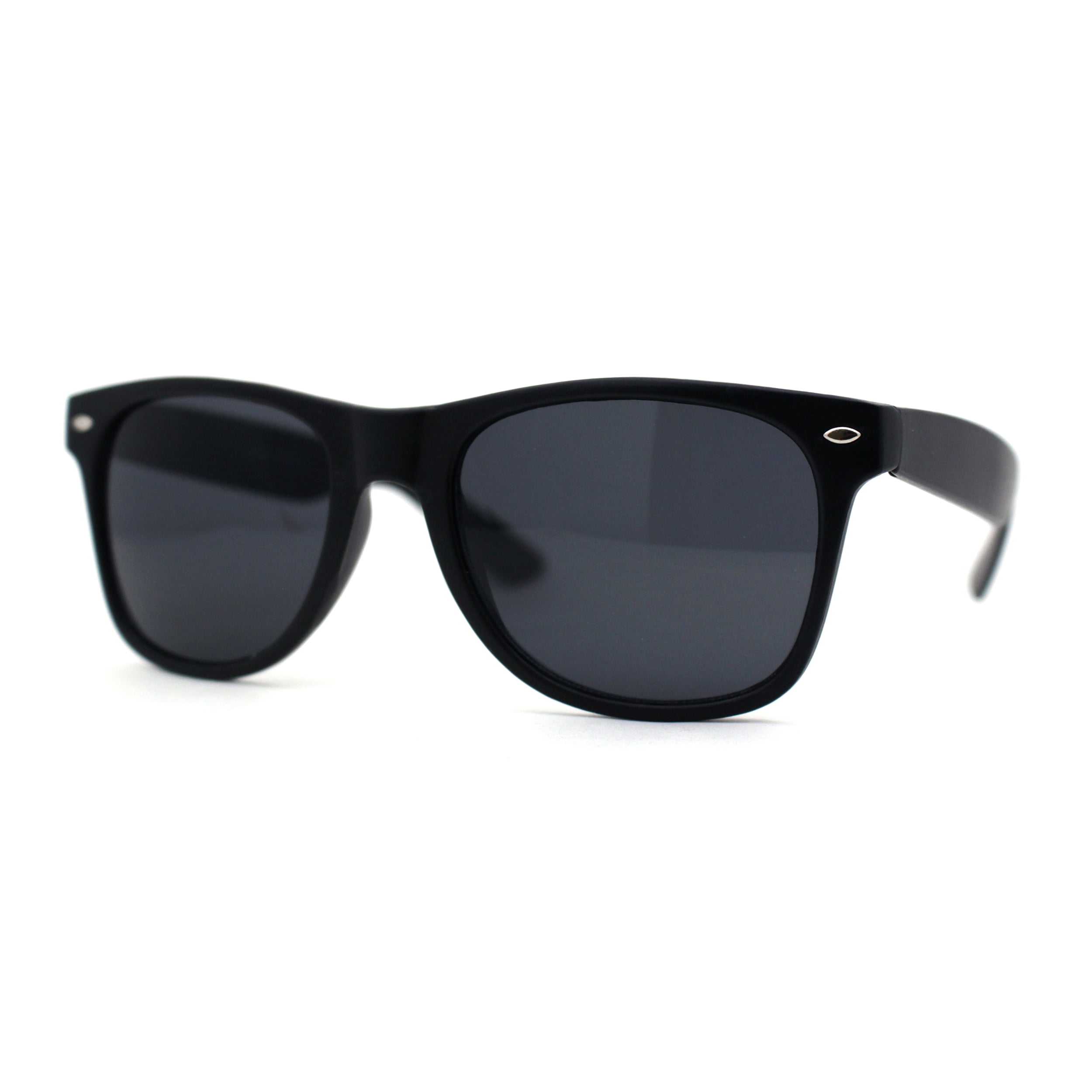 Classic Iconic Hipster Horn Rim Sunglasses Matte Black - Walmart.com