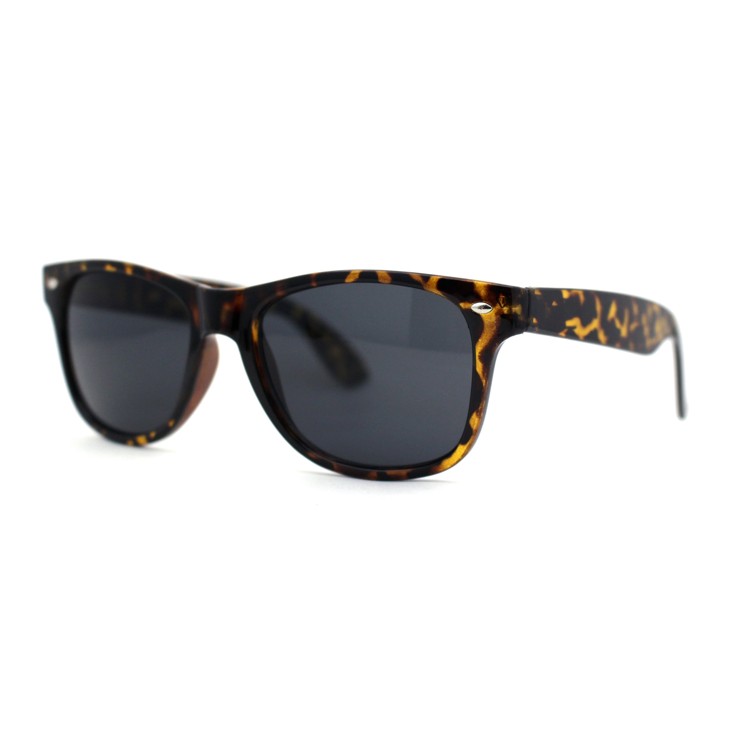 Classic Iconic Hipster Horn Rim Sunglasses Tortoise Black - Walmart.com
