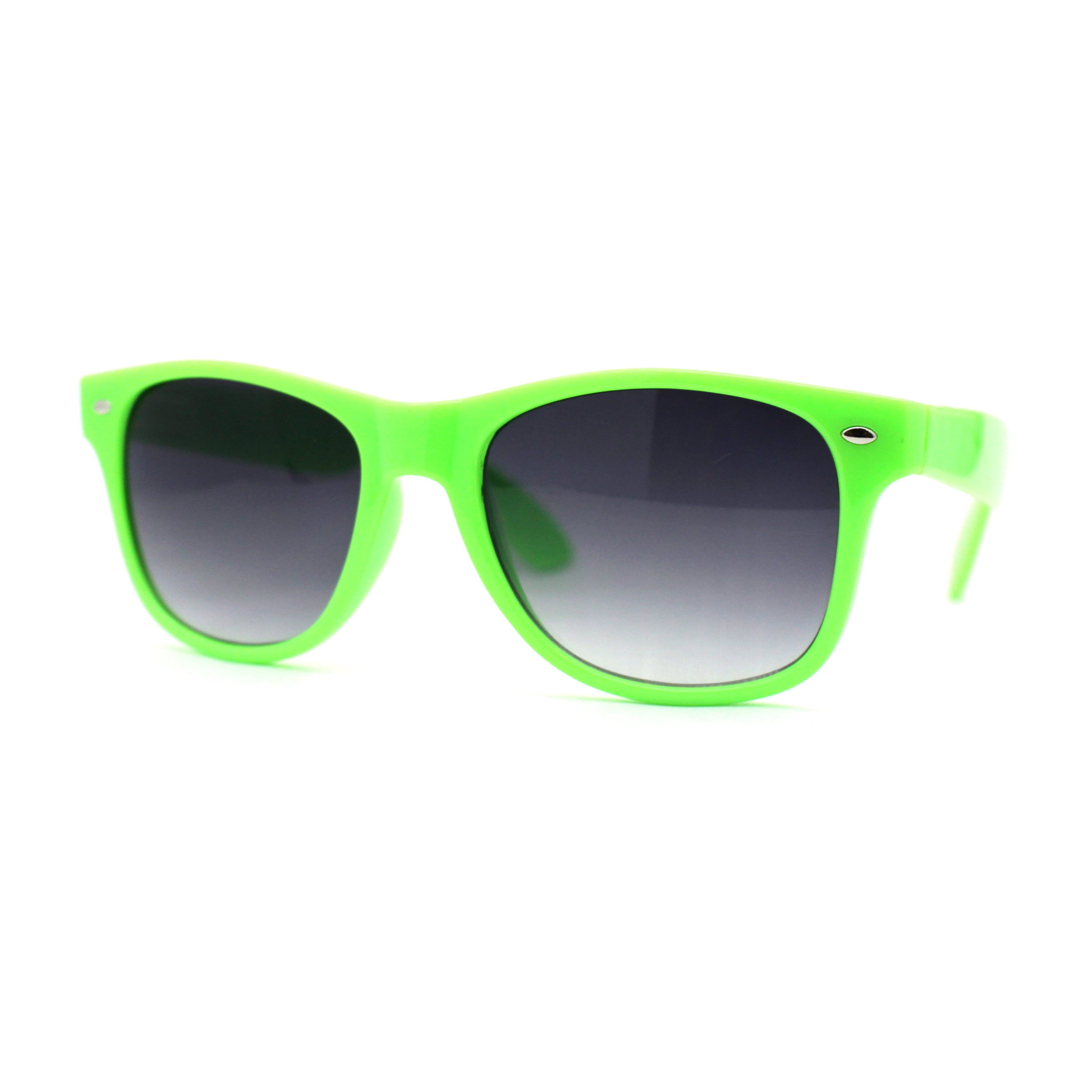 Classic Iconic Pop Color Horn Rim Sunglasses Green Smoke - Walmart.com