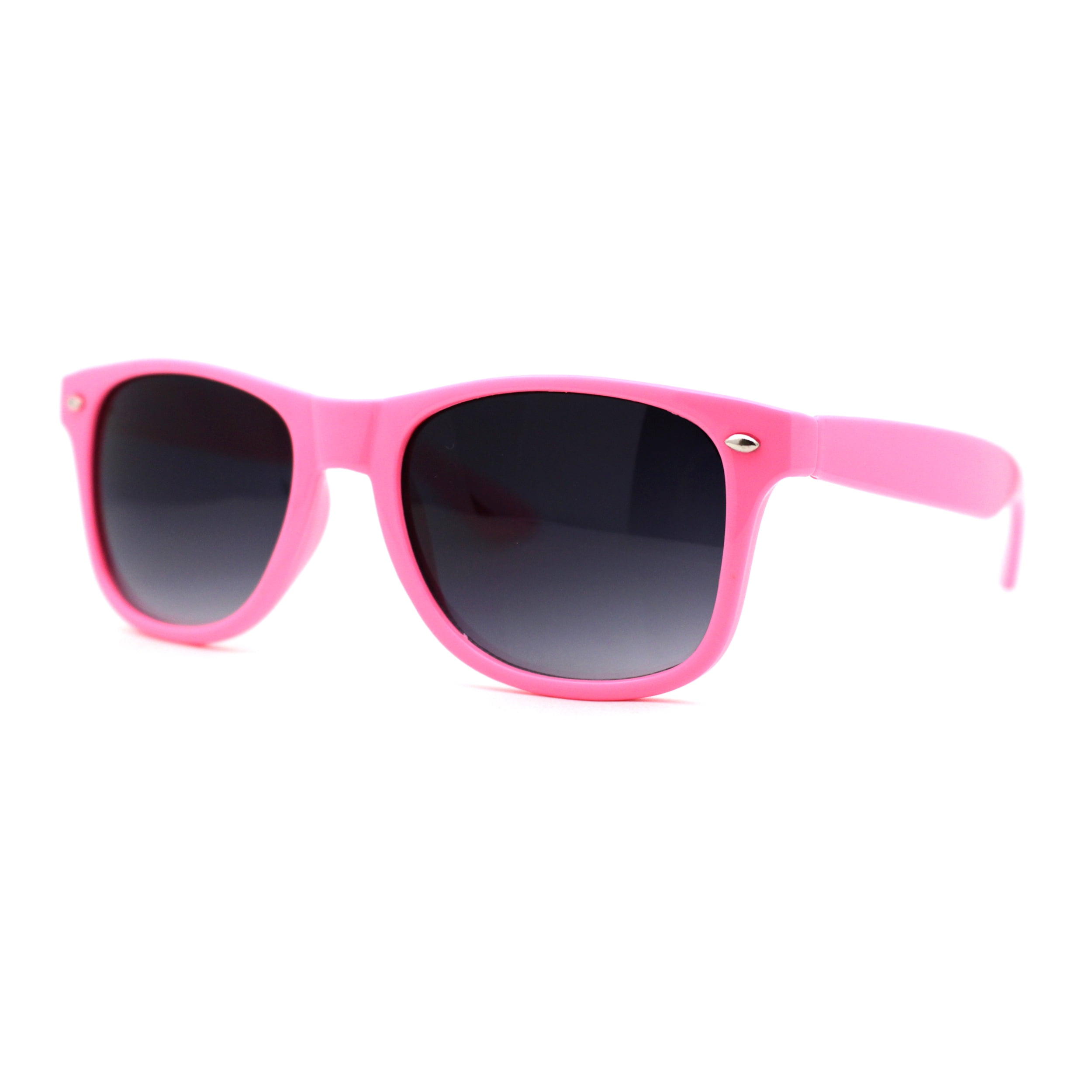Classic Iconic Pop Color Horn Rim Sunglasses Pink Smoke - Walmart.com