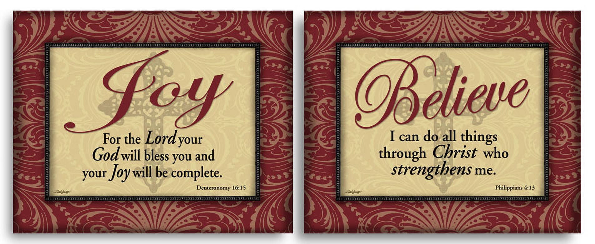 Classic, Inspirational Religious Quotes; Religions Decor; Two 14x11 ...