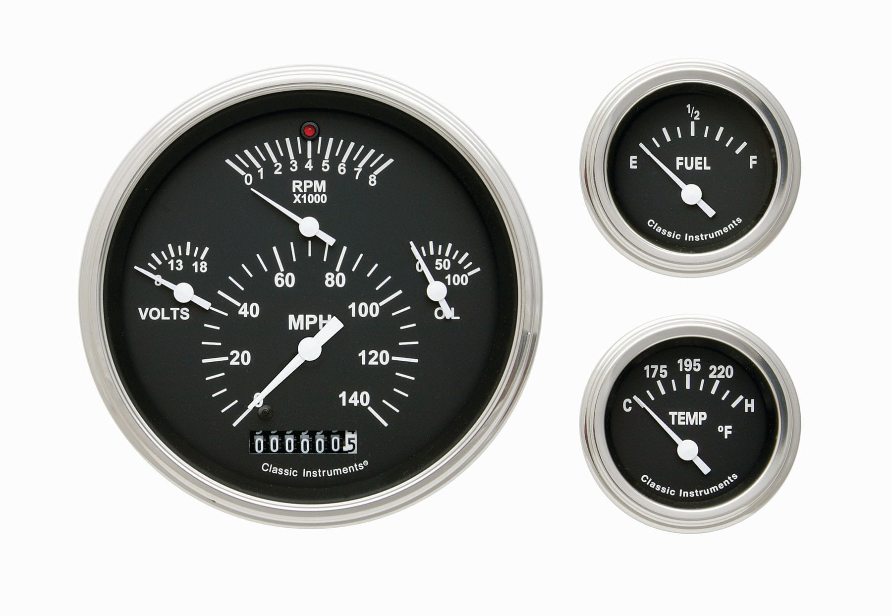 Classic Instruments CH01BSLF Hot Rod Gauge Package - Walmart.com