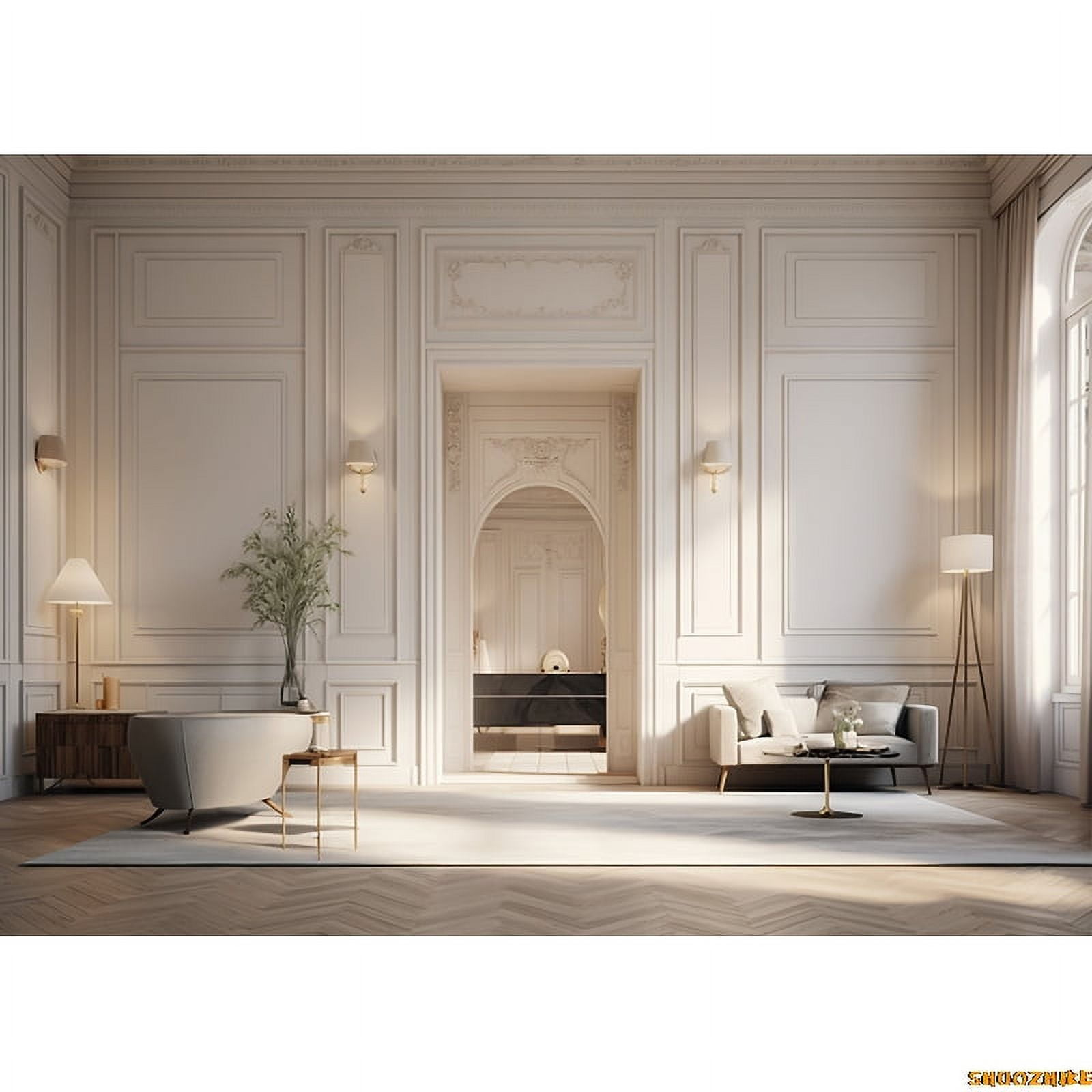 Classic Interior Wall Window Empty Room Photography Backdrops Props ...