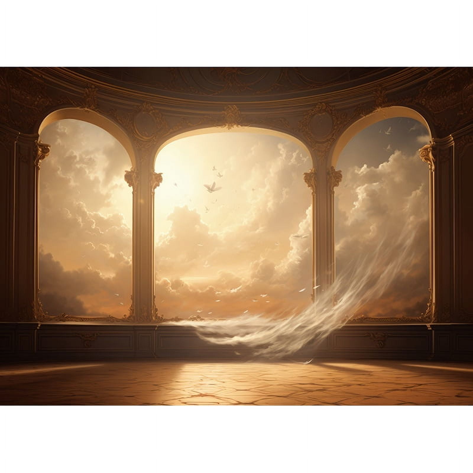 Classic Interior Wall With Mouldings Empty Room Photography Backdrops ...