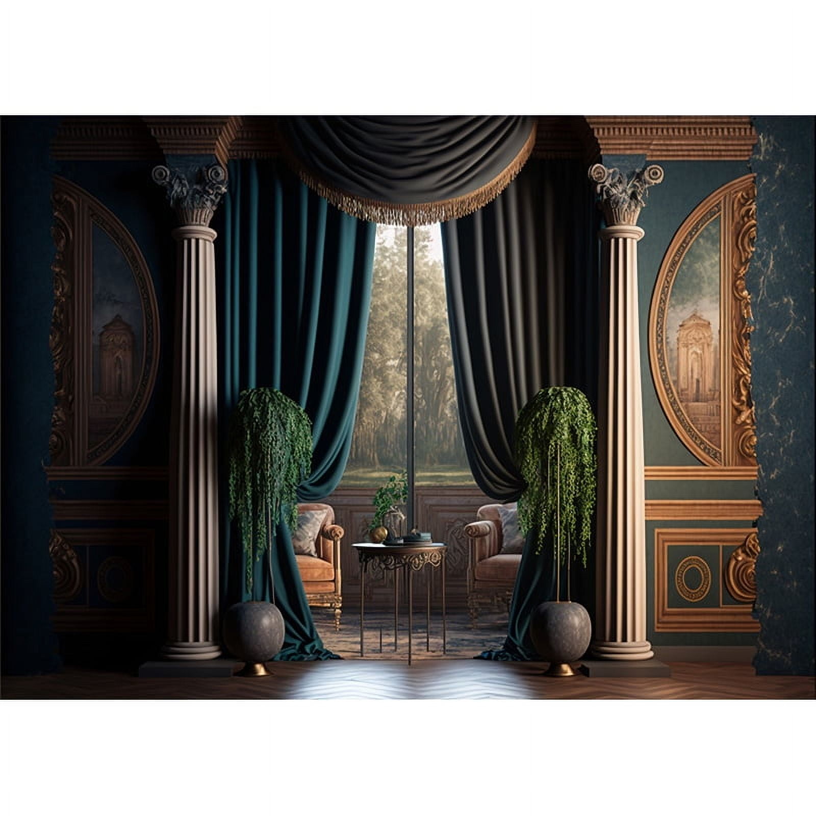 Classic Interior Wall With Mouldings Empty Room Photography Backdrops ...