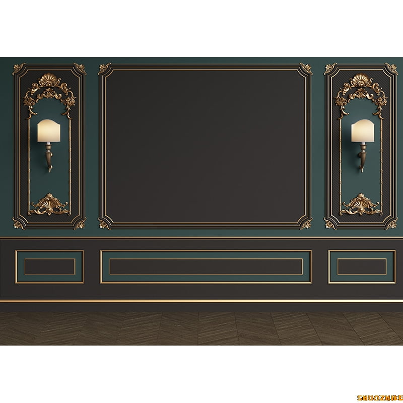 Classic Interior Wall With Mouldings Empty Room Photography Backdrops ...