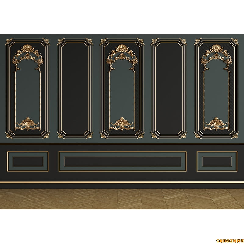 Classic Interior Wall With Mouldings Empty Room Photography Backdrops ...