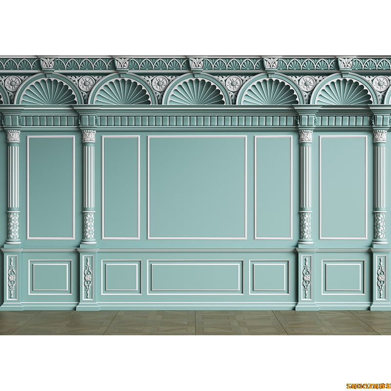 Classic Interior Wall With Mouldings Empty Room Photography Backdrops ...