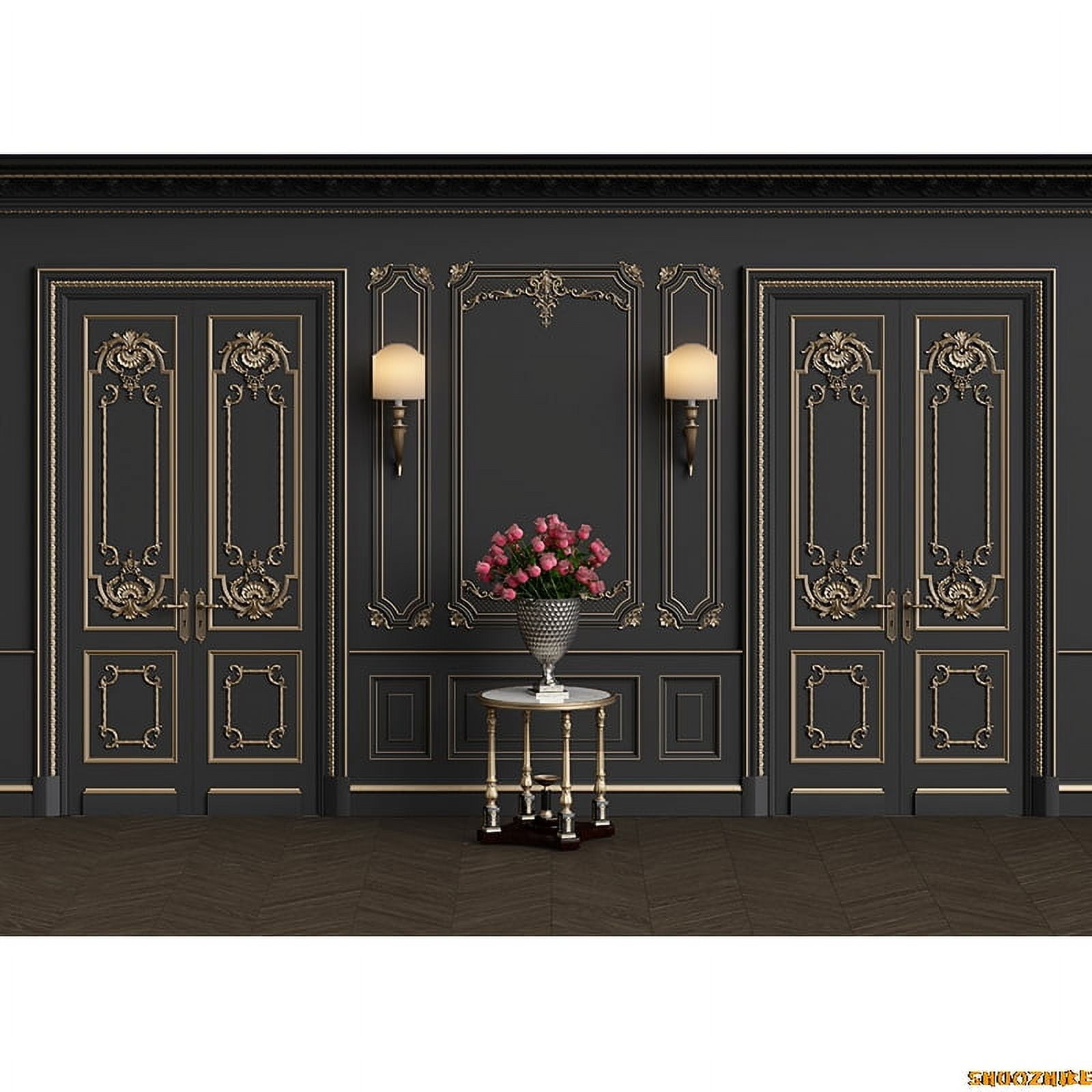 Classic Interior Wall With Mouldings Empty Room Photography Backdrops ...