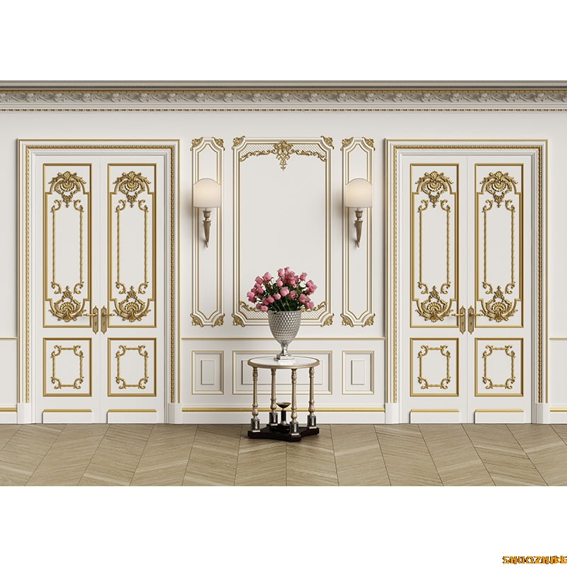 Classic Interior Wall With Mouldings Empty Room Photography Backdrops ...