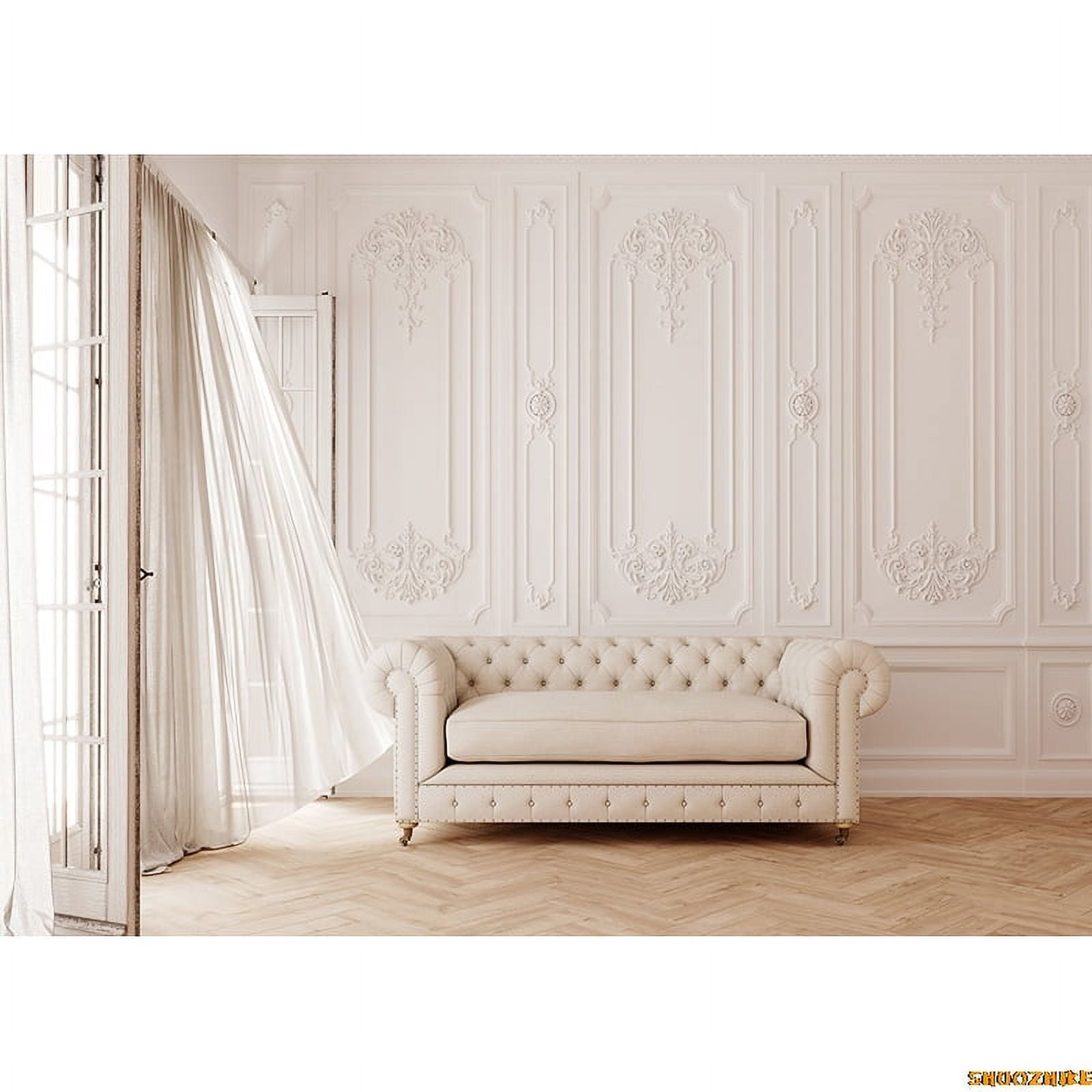 Classic Interior Wall With Mouldings Empty Room Photography Backdrops ...