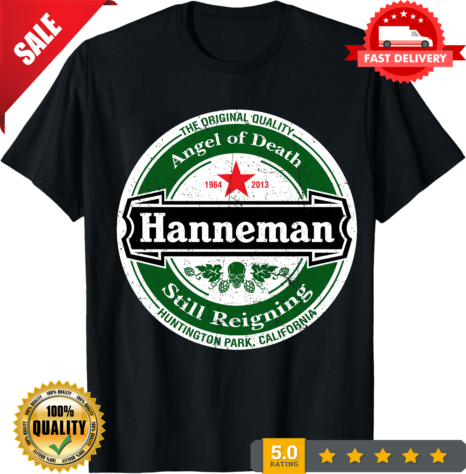 Classic JEFF HANNEMAN Unisex T Shirt - Slayer Still Reigning Angel of ...