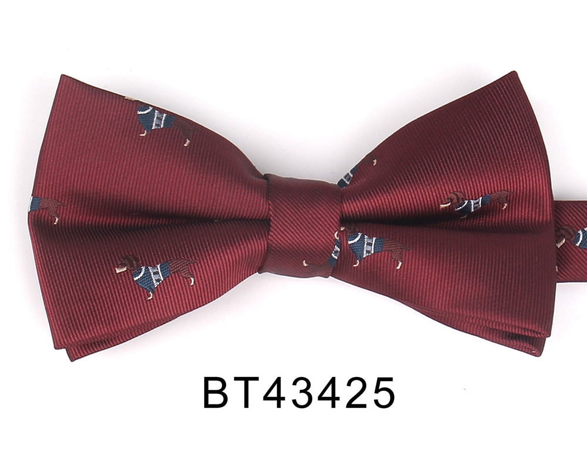 Classic Jacquard Men Bow Tie Claret Bowtie For Men Floral Bow Ties For ...
